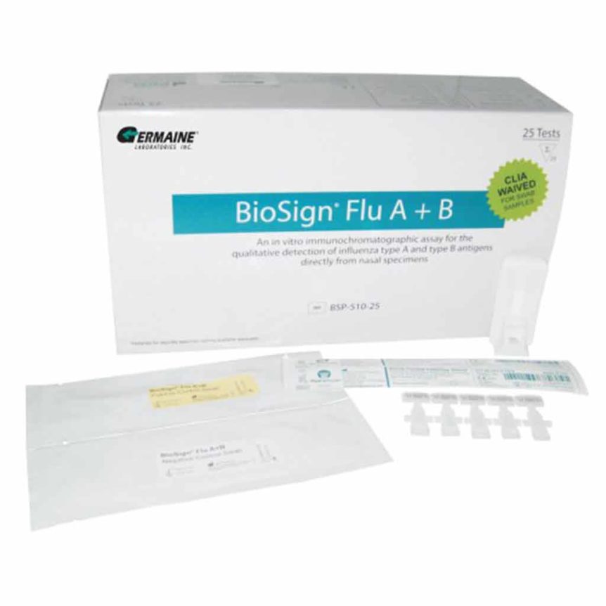 BioSign® Flu A & B Test, 25 Tests/Box - Germaine Laboratories