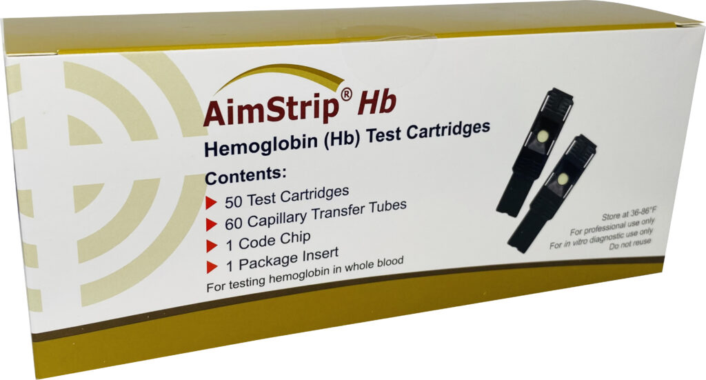 AimStrip® Hemoglobin Test Combo, 50/box - Germaine Laboratories